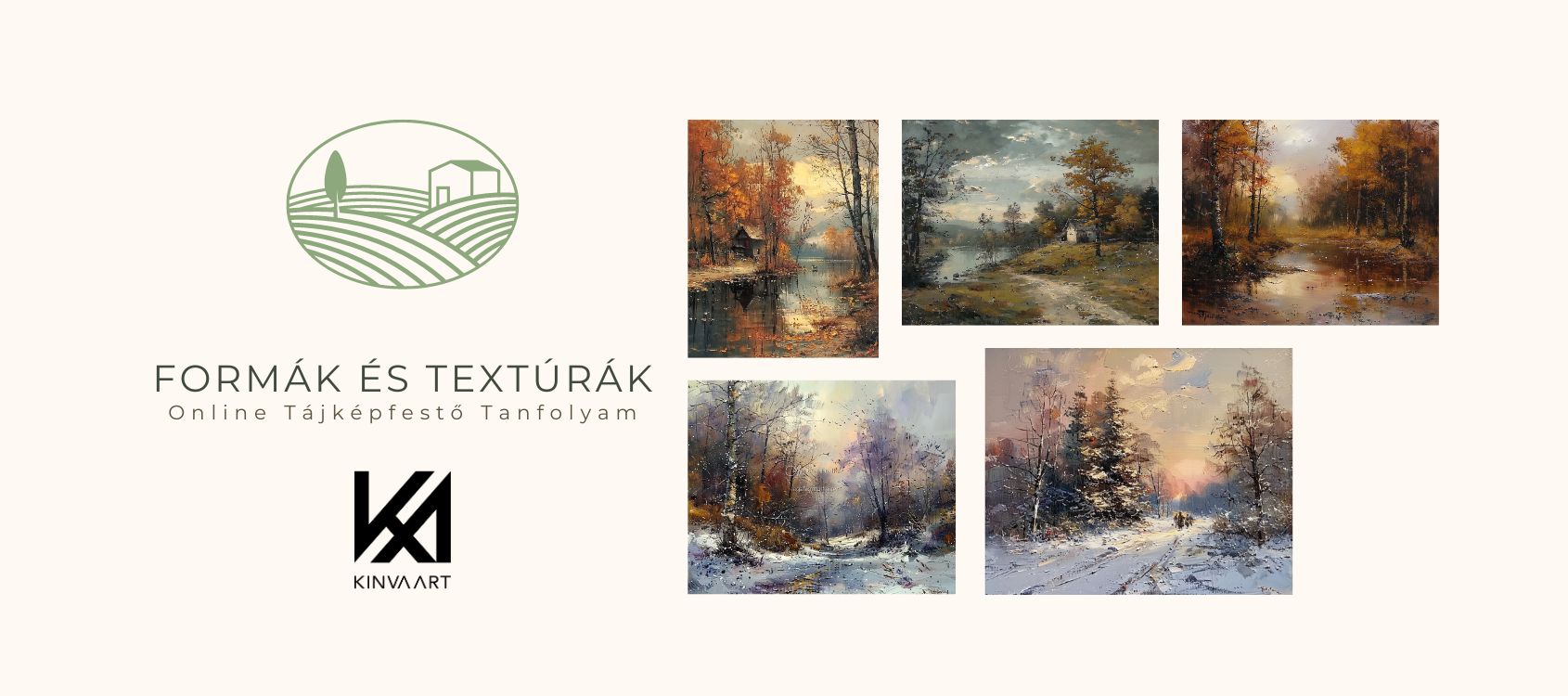Formák és Textúrák a Tájképen Online Festészeti Oktatóvideó Sorozat ...